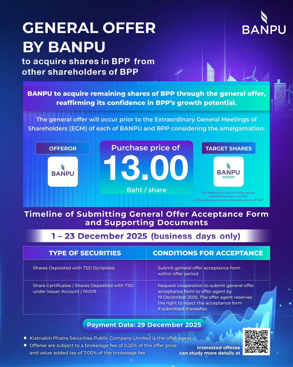 Banpu Announces General Offer to Acquire All the Remaining Shares of ...